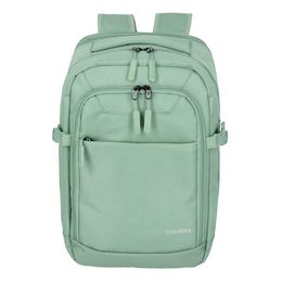 Laptoprucksack Travelite "KICK OFF Reiserucksack", Gr. B/H/T: 25cm x 40cm x 20cm, gr&uuml;n (salbei), Polyester, unifarben, Basic, Rucks&auml;cke Laptoprucksack