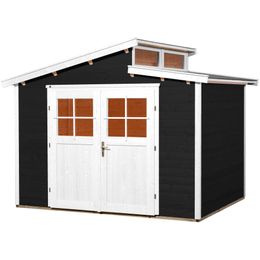 Gartenhaus Weka "226 Gr.3, 21 mm", grau (anthrazit), Fu&szlig;boden im Gartenhaus, ohne R&uuml;ck- und Seitenwand, ohne Dacheindeckung, Massivholz, Gartenh&auml;user, Gartenhaus