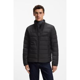 Steppjacke BOSS "Cenitos Premium Menswear", Damen, Gr. 58, schwarz 001, Web, Obermaterial: 100% Polyester, unifarben, regular fit normal, 2-Knopf-Manschette verstellbar, Jacken Steppjacke, mit Stehkragen, regular fit