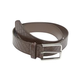 Synthetikg&uuml;rtel Urban Classics "Urban Classics Woven Embossed Synthetic Leather Belt", Herren, Gr. S/M, braun, silber, 100% Polyurethan, G&uuml;rtel