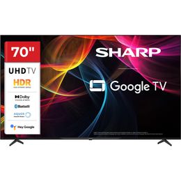Sharp LED-Fernseher "4T-C70HLx", Energieeffizienz: E (A-G), schwarz, 70 &Prime;, Fernseher