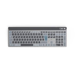 Hama Tastatur "Tastatur WK-750 (kabellos, beleuchtet, QUERTZ, Multi-Device)", schwarz, Tastaturen