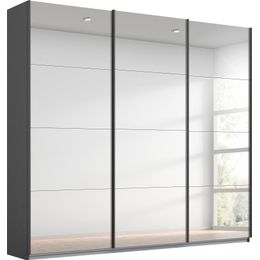 Schwebet&uuml;renschrank Rauch "Kleiderschrank Schrank Garderobe W&auml;scheschrank Ankleide ORACLE", grau (graumetallic), B:203cm H:229cm T:62cm, Holzwerkstoff, Schr&auml;nke, Schwebet&uuml;renschrank, mit vollfl&auml;chig aufgelegten Spiegelelementen MADE IN GERMANY
