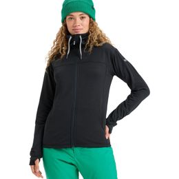 Fleecepullover Roxy "Vertere Full Zip", Damen, Gr. S, schwarz, Obermaterial: 95% Microfaser, 5% Elasthan;, Sweatshirts Fleecepullover