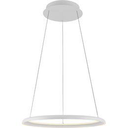 Sch&ouml;ner Wohnen Kollektion LED Pendelleuchte "QUILLO", wei&szlig;, 1, &Oslash; 60cm H: 70cm, 1 Stk., SCH&Ouml;NER WOHNEN-KOLLEKTION, Leuchten, SCH&Ouml;NER WOHNEN Kollektion, SimplyDim, Memoryfunktion, Comfort-Lift, LED Pendelleuchte
