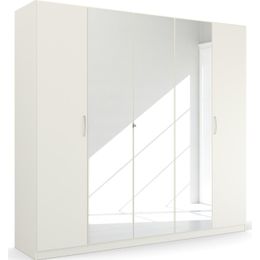 Dreht&uuml;renschrank Rauch "Kleiderschrank Schrank Garderobe Ankleide PURE BY QUADRA SPIN", wei&szlig; (alpinwei&szlig;), B:226cm H:210cm T:54cm, Holzwerkstoff, Schr&auml;nke, Dreht&uuml;renschrank, in puristischem Design mit Griffen in Alufarben MADE IN GERMANY