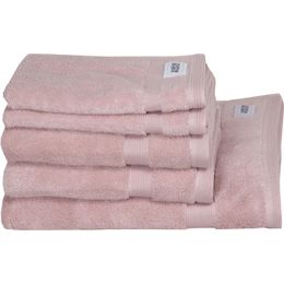 Sch&ouml;ner Wohnen Kollektion Handtuch Set "Cuddly", rosa, 5 Stk., Frotteevelours, Frotteevelours, Obermaterial: 100% Baumwolle, SCH&Ouml;NER WOHNEN-KOLLEKTION, Handt&uuml;cher, schnell trocknende Airtouch-Qualit&auml;t