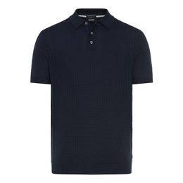 JOOP! Poloshirt JOOP "Vanceo", Damen, Gr. L, dunkelblau, Jersey, Obermaterial: 100% Baumwolle, unifarben, regular fit normal, Rippb&uuml;ndchen, Shirts, strukturiert, regular fit