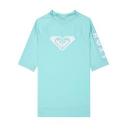 Rash Guard Roxy "Whole Hearted", Kinder, Gr. 10(140-148cm), aqua splash, Obermaterial: 84% Microfaser, 16% Elasthan;, Shirts