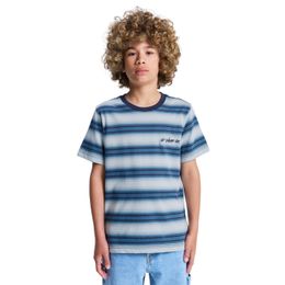 T-Shirt DC Shoes "Sheriff Stripe", Jungen, Gr. 10(140-148cm), storm blau, Obermaterial: 100% Walkfrottier;, Shirts T-Shirt