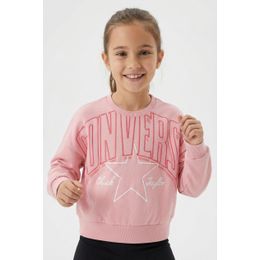 Sweatshirt Converse "CNVG RELAXED BOXY GRAPHIC CREW", M&auml;dchen, Gr. 140/146 (L), ok bloomer, Obermaterial: 60% Baumwolle, 40% Polyester, Sweatshirts Sweatshirt, sportliches Design, f&uuml;r Children und Teens