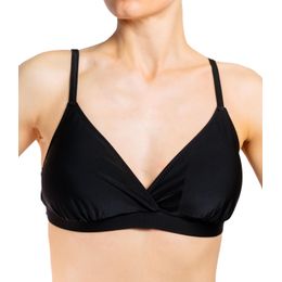 Triangel-Bikini-Top AQUARTI "Bikini Oberteil Damen Bikini Top Oberteil Triangel Neckholder Push Up Padded Zum Binden", Damen, Gr. 38, N-Gr, schwarz (design 042, mit tr&auml;ger, schwarz), Obermaterial: 80% Polyamid PA. 20% Elasthan EL., Bikini-Oberteile
