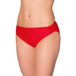 Bikini-Hose AQUARTI "Bikinihose Aquarti Damen Bikini Hose mit mittelhohem Bund", Damen, Gr. 38, N-Gr, rot, Obermaterial: 80% Polyamid PA. 20% Elasthan EL., Badehosen Bikini-Hose