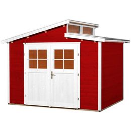 Gartenhaus Weka "226 Gr.3, 21 mm", rot (schwedenrot), Fu&szlig;boden im Gartenhaus, ohne R&uuml;ck- und Seitenwand, ohne Dacheindeckung, Massivholz, Gartenh&auml;user, Gartenhaus