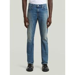 G-Star Raw 5-Pocket-Jeans G-STAR "Mosa Straight Jeans", Damen, Gr. 27, L&auml;nge 32, antique faded patina blau, Obermaterial: 74% Baumwolle, 25% Baumwolle, 1% Elasthan, Jeans 5-Pocket-Jeans
