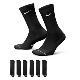 Sportsocken Nike "U NK ED ELVD CRW 6P - 144", Damen, Gr. L (42/45), multi, color1, Obermaterial: 60% Baumwolle, 36% Polyester, 3% Elasthan, 1% Nylon, Socken Sportsocken, f&uuml;r sportliche Aktivit&auml;ten, f&uuml;r verschiedene Sportarten