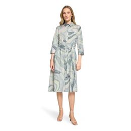 Hemdblusenkleid Betty Barclay "Damen mit Taschen", Damen, Gr. 40, Normalgr&ouml;&szlig;en, bunt (mint, gr&uuml;n), Obermaterial: 100% Baumwolle, ausgestellt lang, Kleider