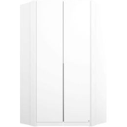 Eckkleiderschrank Rauch "Kleiderschrank Eckschrank Schrank Garderobe Ankleide MEMPHIS", wei&szlig;, B:119cm H:210cm T:106cm, Holzwerkstoff, Schr&auml;nke, Eckkleiderschrank, platzsparend, viel Stauraum, voll aufgelegter Spiegel MADE IN GERMANY