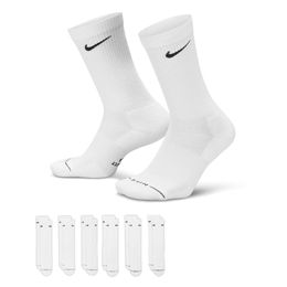 Sportsocken Nike "U NK ED ELVD CRW 6P - 144", Damen, Gr. L (42/45), multi, color, Obermaterial: 60% Baumwolle, 36% Polyester, 3% Elasthan, 1% Nylon, Socken Sportsocken, f&uuml;r sportliche Aktivit&auml;ten, f&uuml;r verschiedene Sportarten