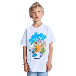 T-Shirt DC Shoes "Rollpainter", Jungen, Gr. 10(140-148cm), wei&szlig;, Obermaterial: 75% Walkfrottier, 25% Walkfrottier;, Shirts T-Shirt