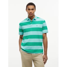 Poloshirt Tommy Hilfiger "BLOCK STRIPE", Damen, Gr. XXL, jade wink, arctic aqua, Piqu&eacute;, Obermaterial: 96% Baumwolle, 4% Elasthan, regular fit normal, Shirts