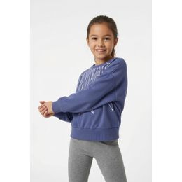 Sweatshirt Converse "CNVG RELAXED BOXY GRAPHIC CREW", M&auml;dchen, Gr. 122 (S), indigo storm, Obermaterial: 60% Baumwolle, 40% Polyester, Sweatshirts Sweatshirt, sportliches Design, f&uuml;r Children und Teens