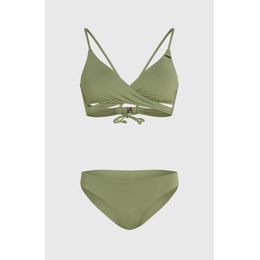 O`Neill Triangel-Bikini O'NEILL "ESSENTIALS BAAY MAOI BIKINI SET", Damen, Gr. 34, N-Gr, avery fern, Obermaterial: 82% Polyamid, 18% Elasthan, Bikini-Sets Triangel-Bikini, Set mit 2 Teilen, Cups mit herausnehmbaren Pads