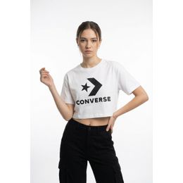 T-Shirt Converse "STAR CHEVRON SPORTY TEE", Damen, Gr. XS, wei&szlig;, Obermaterial: 100% Baumwolle, Shirts T-Shirt, sportlicher Stil, Kurzarm, f&uuml;r sportliche Aktivit&auml;ten und Freizeit