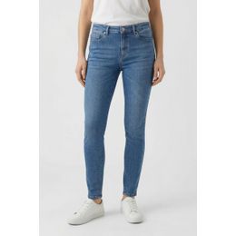 V&eacute;ro Moda Skinny-fit-Jeans VERO MODA "VMPOLLY MR SKINNY JEANS RA3049 NOOS", Damen, Gr. S, L&auml;nge 30, medium blau denim, Denim/Jeans, Obermaterial: 98% Baumwolle, 2% Elasthan, unifarben, skinny fit lang, Jeans, Baumwollmischung, skinny fit