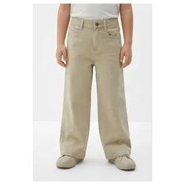 Weite Jeans s.Oliver JUNIOR, Jungen, Gr. 158, N-Gr, stone, Denim/Jeans, Obermaterial: 98% Baumwolle, 2% Elasthan, unifarben, normal lang, Jeans, mit Stretch - Baggy
