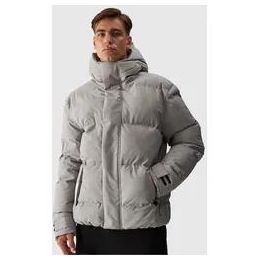 Steppjacke 4F, Herren, Gr. XL, grau, Steppware, Obermaterial: 100% Polyester. Futter: 100% Polyester. Wattierung: 100% Polyester, unifarben, eingesetzt,weit eingefasste Kante mit Klettverschl&uuml;ssen, Jacken Steppjacke