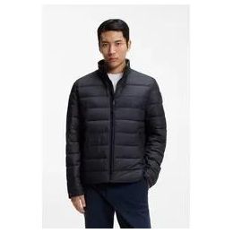 Steppjacke BOSS "Cenitos Premium Menswear", Damen, Gr. 56, dunkelblau 404, Web, Obermaterial: 100% Polyester, unifarben, regular fit normal, 2-Knopf-Manschette verstellbar, Jacken Steppjacke, mit Stehkragen, regular fit