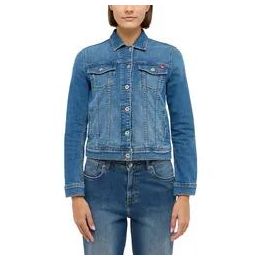 Outdoorjacke Mustang "Damen Style Santa Rosa Denim Jacket", Damen, Gr. M, mittelblau, Denim/Jeans, 99% Baumwolle, 1% Elasthan, unifarben, regular fit, Jacken Outdoorjacke