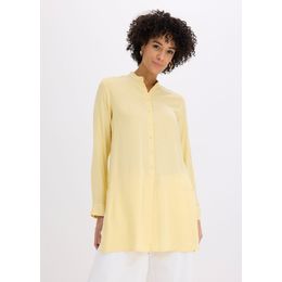 bonprix Viskose Longbluse, gelb, Gr.38, Stylische Longbluse mit Schlitzen