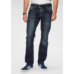 CAMP DAVID Herren CAMP DAVID Straight-Jeans &raquo;NI:CO:R611&laquo; mit markanten Steppn&auml;hten blau 33, L&auml;nge 34