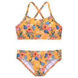 Bench. M&auml;dchen Bustier-Bikini &raquo;Maui Kids&laquo; mit trendigem Druck gelb 134/140, N-Gr