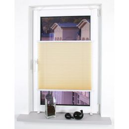 Liedeco Plissee &raquo;Klemmfix&laquo; Lichtschutz ohne Bohren verspannt beige Obermaterial: 100% Polyester 150cm, zweiseitig verschiebbar, 45cm