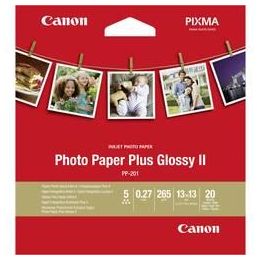 Canon Photo Paper Plus Glossy II PP-201 2311B060 Fotopapier 13 x 13 cm 265 g/m&sup2; 20 Blatt Gl&auml;nzend