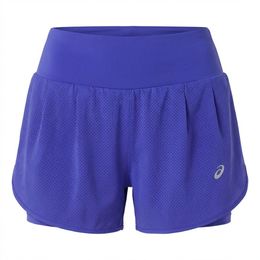 asics Road 2-N-1 3.5In Short Bekleidung Damen blau L