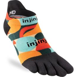 injinji Run Lightweight No-Show Artist Designed Bekleidung Herren bunt L