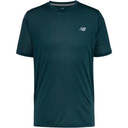 New Balance Mens Running SS Top Funktionsshirt Herren - Gr&ouml;&szlig;e M - blau