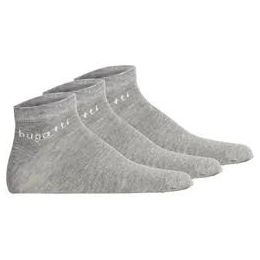 Sneakersocken Bugatti "Socken 3er Pack", Herren, Gr. 43-46, grau, Obermaterial: 78% Baumwolle CO. 20% Polyamid PA. 2% Elasthan EL., Socken Sneakersocken