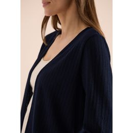 Shirtjacke Cecil, Damen, Gr. L (42), universal blau, Jersey, Obermaterial: 55% Viskose, 45% Polyester, unifarben, regular fit normal, Rundhals, Shirts Shirtjacke, mit Turn-Up-Detail