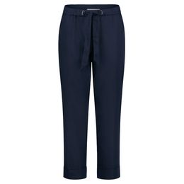 BETTY & CO Relaxhose BETTY & CO "Casual-Hose mit elastischem Bund", Damen, Gr. 38, EURO, blau (dunkelblau), Obermaterial: 61% Baumwolle CO. 34% Polyester PES. 5% Elasthan EL., Hosen Relaxhose