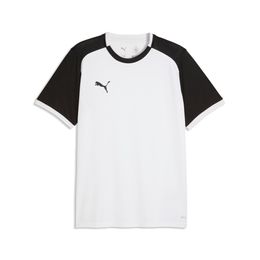 Fu&szlig;balltrikot Puma "TEAMLIGA26 MATCHDAY JERSEY", Gr. XL, Puma wei&szlig;, Puma schwarz, Puma schwarz, Interlock, Obermaterial: 100% Polyester, unifarben, regular fit normal, Rundhals, Trikots Fu&szlig;balltrikot, Regular Fit, Rundhalsausschnitt, Kurzarmdesign