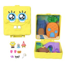 Spielwelt Polly Pocket "Spongebob Schatulle", bunt, Spielfigurenwelten, KinderB:11,5cm H:26cm T:7,7cm, Kunststoff, Spielwelt, B:11,5cm H:26cm T:7,7cm