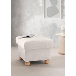 Hocker Home Affaire "Torello", wei&szlig;, B:56cm H:46cm T:56cm, 100% Polyester, Hocker, Hocker