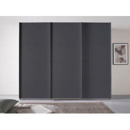 Schwebet&uuml;renschrank Rauch "Kleiderschrank Schrank Garderobe W&auml;scheschrank Ankleide OTELI", grau (graumetallic), B:271cm H:210cm T:68cm, Holzwerkstoff, Schr&auml;nke, Schwebet&uuml;renschrank, schlichte Dekor- oder Hochglanz-Front, viel Stauraum MADE IN GERMANY