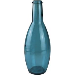 Bodenvase AM Design, blau, B:16cm H:45cm T:16cm, Glas, Vasen, Bodenvase, mundgelasen, H&ouml;he 45 cm