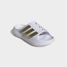 Badesandale adidas Sportswear "PURECHILL SLIDES", Gr. 42, cloud wei&szlig;, gold metallic, gold metallic, Synthetik, Schuhe Badesandale, Badelatschen